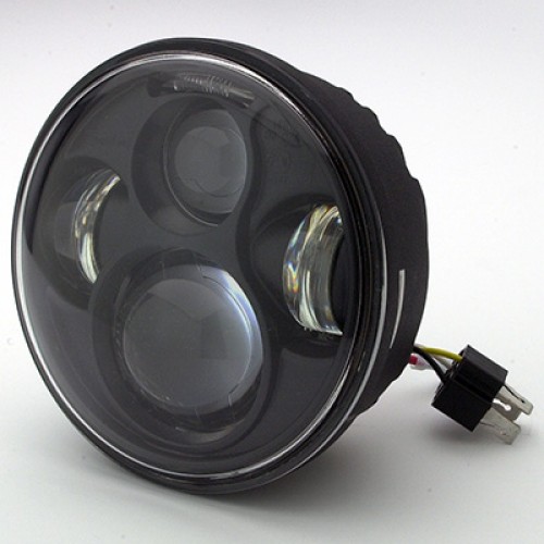 7" LED Black or Chrome Headlight