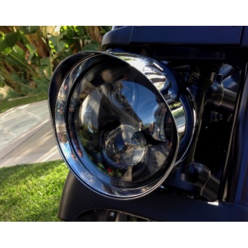 7" LED Black or Chrome Headlight